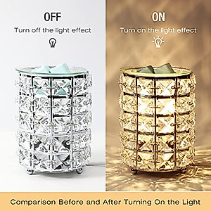 STRN Wax Melts Warmer, Crystal Wax Warmer, Electric Wax Melter Burner, Wax Melt Warmer for Wax Melts, Valentines Day Gifts, Home Office Fragrance Decorations for Mom