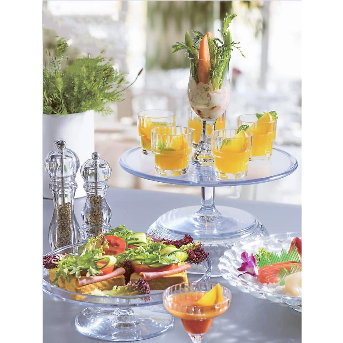 Kmi Chou 8 Oz Set of 6 Unbreakable Plastic Drinking Glasses Stemless Acrylic Glasses Drinkware Dishwasher Safe BPA Free Reusable Kids Tumblers for Water, Wine, Juice, Beer, Beverage