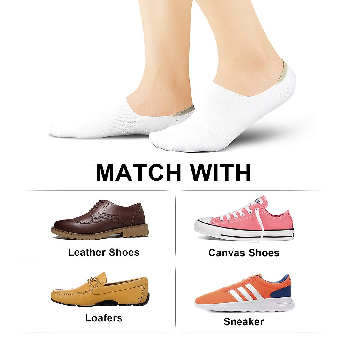 wernies Low Socks Women No Show Socks Women Short Socks Non Slip Flat Boat Line