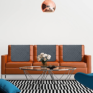 Moukeren 3 Pieces Recliner Headrest Protector Headrest Cover for Recliner Chair Sofa Covers Couch Chair Head Protector for Sofa Furniture Protectors(Gray)