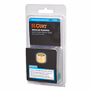 CURT 21201 Trailer Hitch Ball Hole Reducer Bushing, Reduces 1-1/4-Inch Diameter to 1-Inch Stem