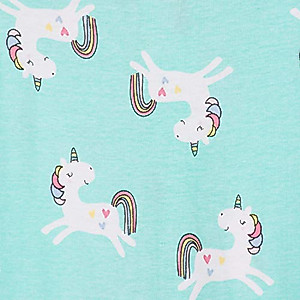 Gerber Baby Girls' 2-Pack Footed Pajamas, Unicorns Pink, 18 Months