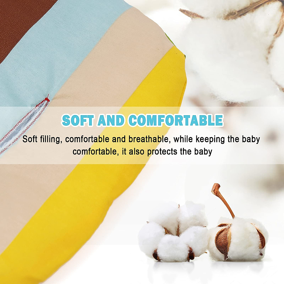 High Chair Pad, High Chair Cushion/seat Cushion/Breathable Pad/seat Pad，Soft and Comfortable, Light and Breathable, Cute Patterns,Make The Baby Sit More Comfortable(Rainbow Stripes)