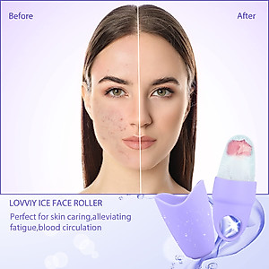 Silicone Holder Mold for Face & Eye Puffiness Relief Lift Mini Beauty Tool Accessories for Travel Gift for Women Girls Valentine's Mother's Day Purple