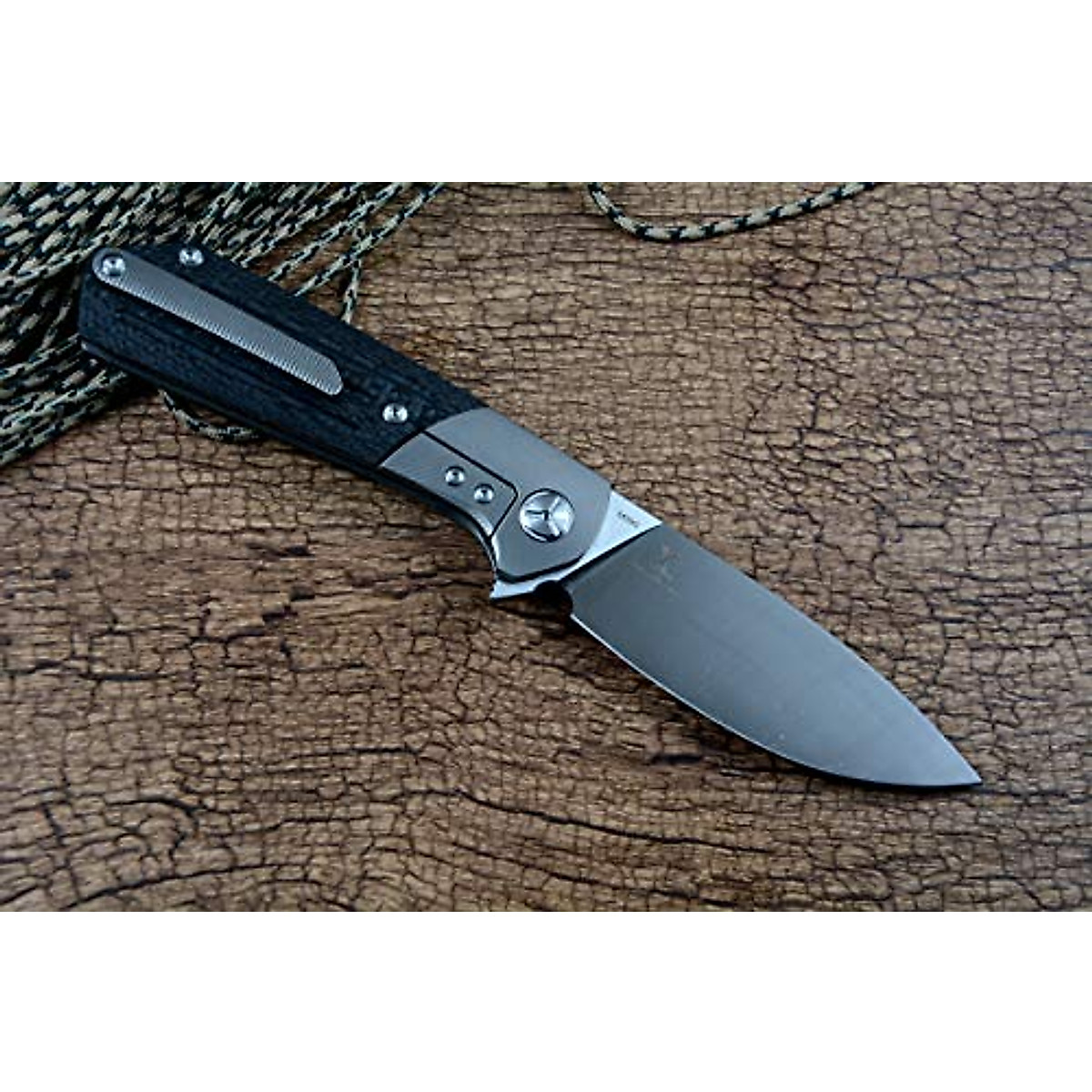 TWOSUN TS223 M390 Blade Titanium Carbon Fiber Handle Frame Lock Gift Collection Folding Knives