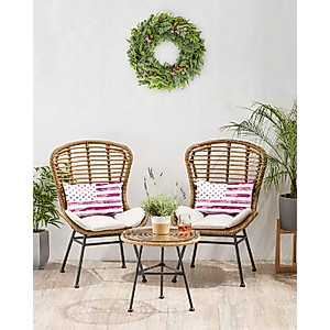 Pillow Cases Linen Pillow Shams Independence Day Pink Camo American Flag Patriotic Pillow Cases Set of 2 12x20 Inches Pillowcases Rectangle Cushion Covers Flax Soft Linen Pillow Covers for Couch Sofa