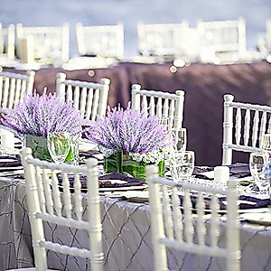 Grunyia 6 Bundles Artificial Flowers Lavender Bouquet in Purple Artificial Plant Arrangement Lifelike Natural Fake Plant to Brighten Up Your Home Decor Party Wedding Garden Office Patio Decoration