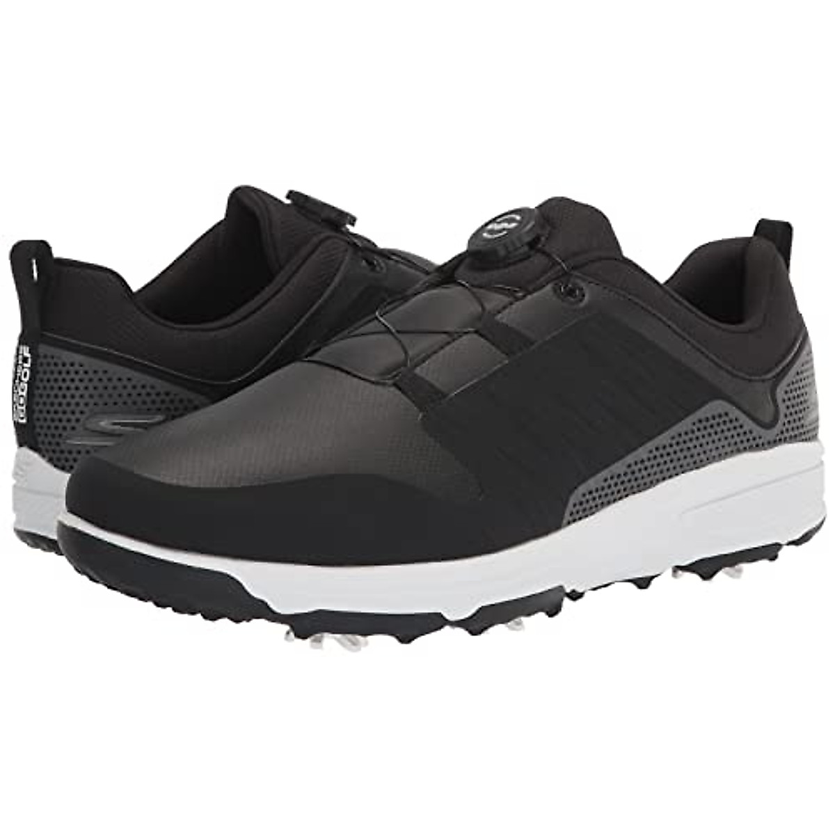 Skechers Men's Torque Twist Waterproof Golf Shoe, Black, 9 Wide