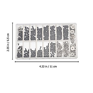VILLCASE 360 Pcs 1 Small Screw Screws and Nuts Screws Kit Computer Laptop Practical Screws Computer Repair Screws Stainless Steel Screws Anti-rust Screws Countersunk Machine Bolt M2
