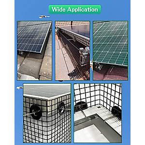 FUTRPOW Solar Panel Bird Guard,6inx120ft Critter Guard with 100pcs Fastener Clips,PVC Coated Galvanized Critter Guard for Solar Panels,Solar Panel Mesh with Plier,Gloves for Bird Proofing