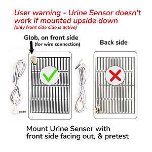SPRAYALERT Pet Urine & Moisture Alarm for Dogs and Cats - Detect Pet Peeing Realtime - Training Tool for Dogs - Protect Furniture - with Standard Sensor (4.4 in x 2.8 in)