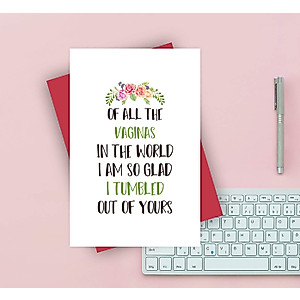 Decolove Cheeky Birthday Card for Mom Mother, Rude Mother's Day Card, Gag Card for Mama