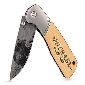 Gifts For Men - Personalized Knife Pocket Knife Engraved Custom For Men - Idea For Dad Boyfriend Him Husband Son - Father's Day Anniversary Birthday