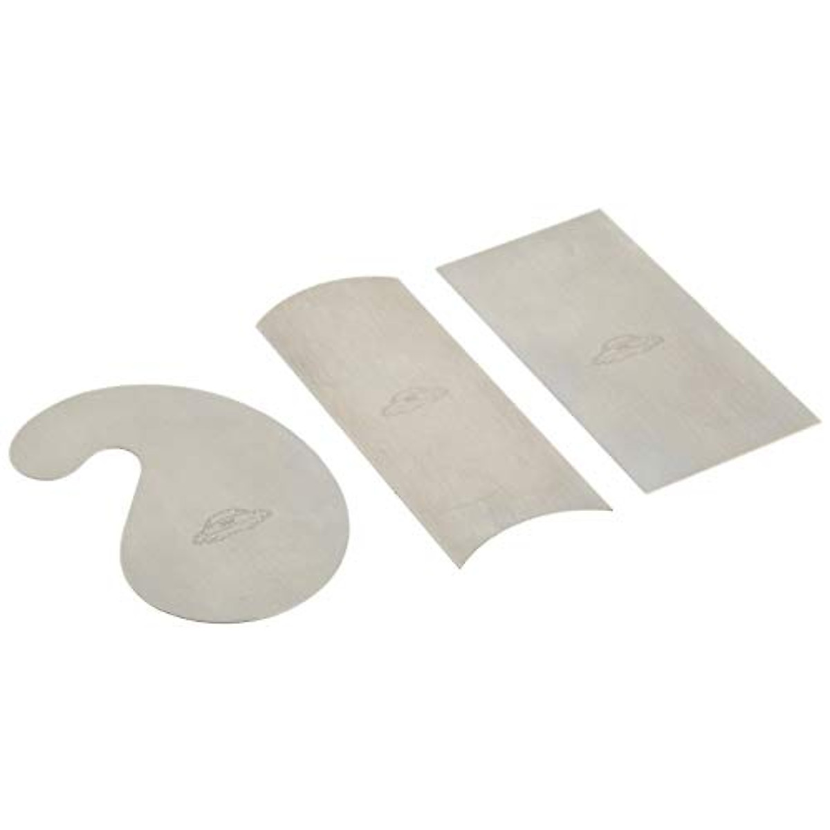 Crown AMT-20188 CRO-20188 376 2-1/2 x 5 Cabinet Scraper (Gooseneck, Rectangular & Curved) -Set of 3, Red