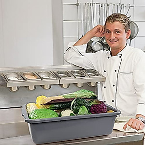 Tstorage 36 Liter Commercial Large Plastic Bus Box, Restaurant Bus Tubs, 4 Packs