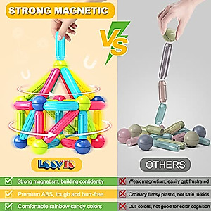 Magnet Toys for 3 Year Old Boys & Girls, Montessori Toys for Toddlers Kids, Magnetic Blocks Building DIY Learning Educational Toys Gift- Starter Set
