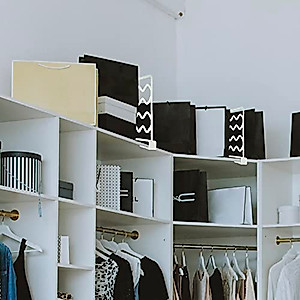 C CRYSTAL LEMON Pack of 10, Shelf Dividers, Plastic Closet Shelving Pieces, Durable Closet Dividers for Maximizing Space, Multifunctional Cabinet Storage Organization for Wardrobe, Bathroom, Kitchen