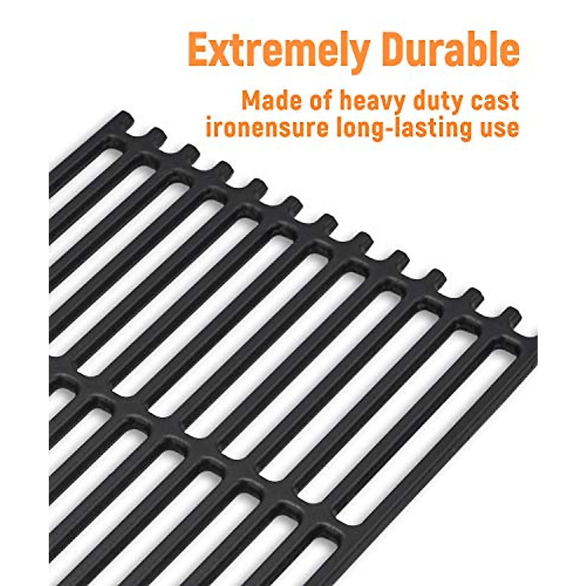 SHINESTAR 17'' x 9 1/2" Grill Grates for Charbroil Tru Infrared 463242716, 463276016, 463242715, Nexgrill 720-0882A, Lowe's 639322, Porcelain-enameled Cast-Iron Cooking Grid, Set of 3
