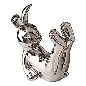MagiDeal Creative Rabbit Statue Wine Rack, Wine Bottle Holder, Tabletop Bunny Sculpture for Countertop Bar Kitchen Home Decoration Gift, StyleC