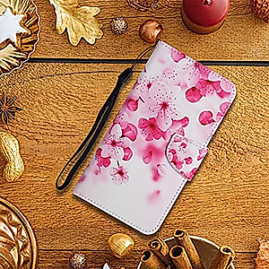 MTQLX Wallet Case for Oppo Reno 6 PRO 5G Premium Luxury Flower Pattern Woman PU Leather Wallet Case with [Kickstand][Wrist Strap],for Oppo Reno 6 PRO 5G (#01)