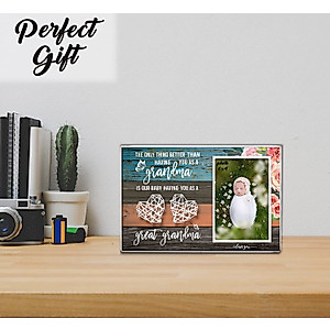 KU-DaYi Baby Announcement Picture Frame for Great Grandma - Ultrasound Picture Photo Frame Baby Announcement Gift for Great Grandma 4x6 In Photo - F020