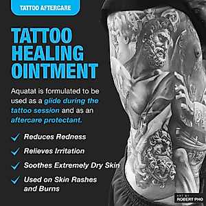H2Ocean Aquatat Tattoo Healing Ointment - Tattoo Aftercare Cream for Tattoo Supplies - Fragrance- & Dye-Free Tattoo Care Ointment with Vitamins A & B - 1.75 oz