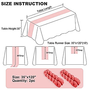 SGAOFIEE 10ft Peach Red Coral Cheesecloth Table Runner,35x120 inches Boho Table Runner,Rustic Sheer Table Decor for Romantic Bridal Shower, Baby Shower, Birthday Party Cake Table(Peach Red Coral)