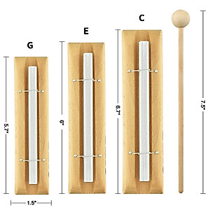 MUSICUBE Chime Bell Meditation Bell Chime Percussion Instrument for Teachers Classroom Meditation Yoga Solo Tone E