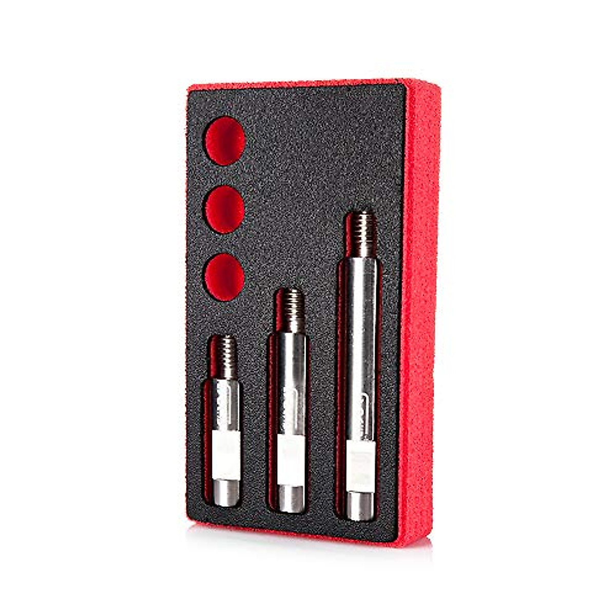 SGCB Ultra Stainless Steel Mini Rotary Extension Shaft Set of 3, Powerful Stable Performance 5/8” Thread Interconnectable 70mm, 90mm, 120mm High Hardness Polisher Buffer Backing Plate Shaft Extender