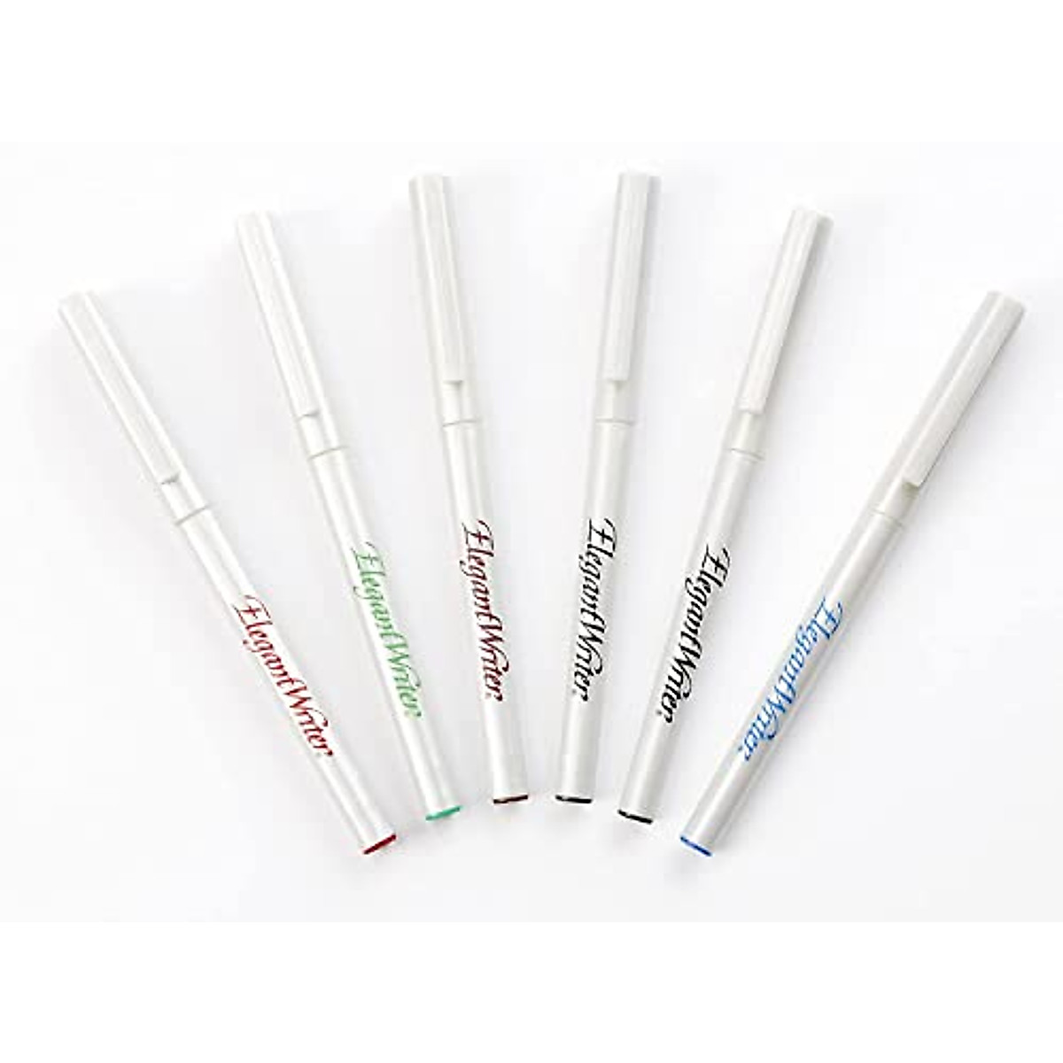 Speedball Elegant Writer Calligraphy 4 Marker Set, Black + 6 Market Set, Assorted Colors, 10 Markers Total for Drawing Journaling and Scrapbooking