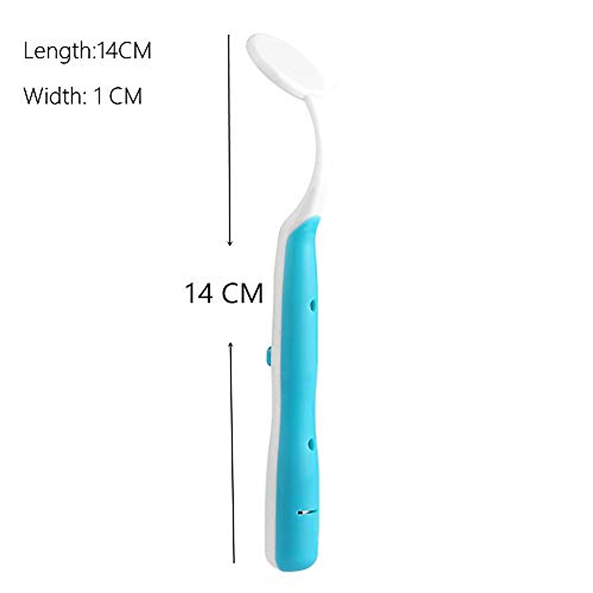 2 Pcs Dental Mirror with Light Tool LED Lighted Teeth Inspection Mirror Anti Fog Curve Angle Dentist Oral Care Tool