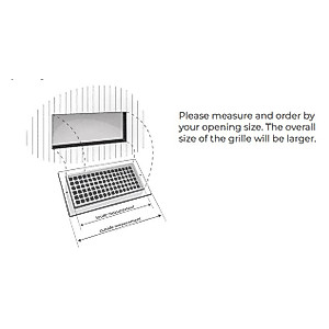 White Steel Baseboard Return Grill with 7/8" Turn Back (24" x 6")