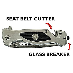 Army Folding Elite Tactical Knife - Spring Assisted US Army Combat Rescue Knife-Great Gift for the Veteran in your Life