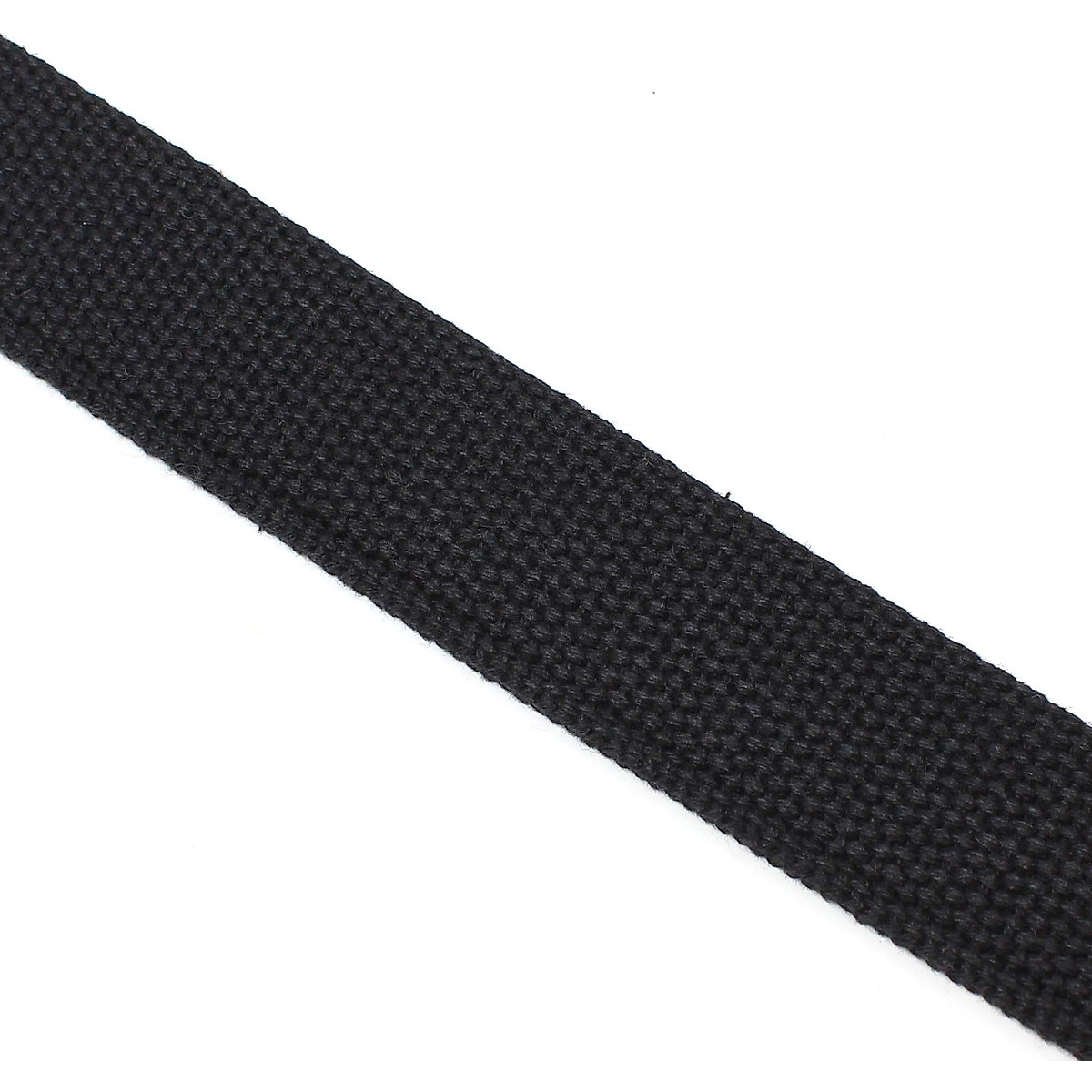 Canvas Web Belt Military Style with Antique Brass Buckle and Tip 50" Long (Black)