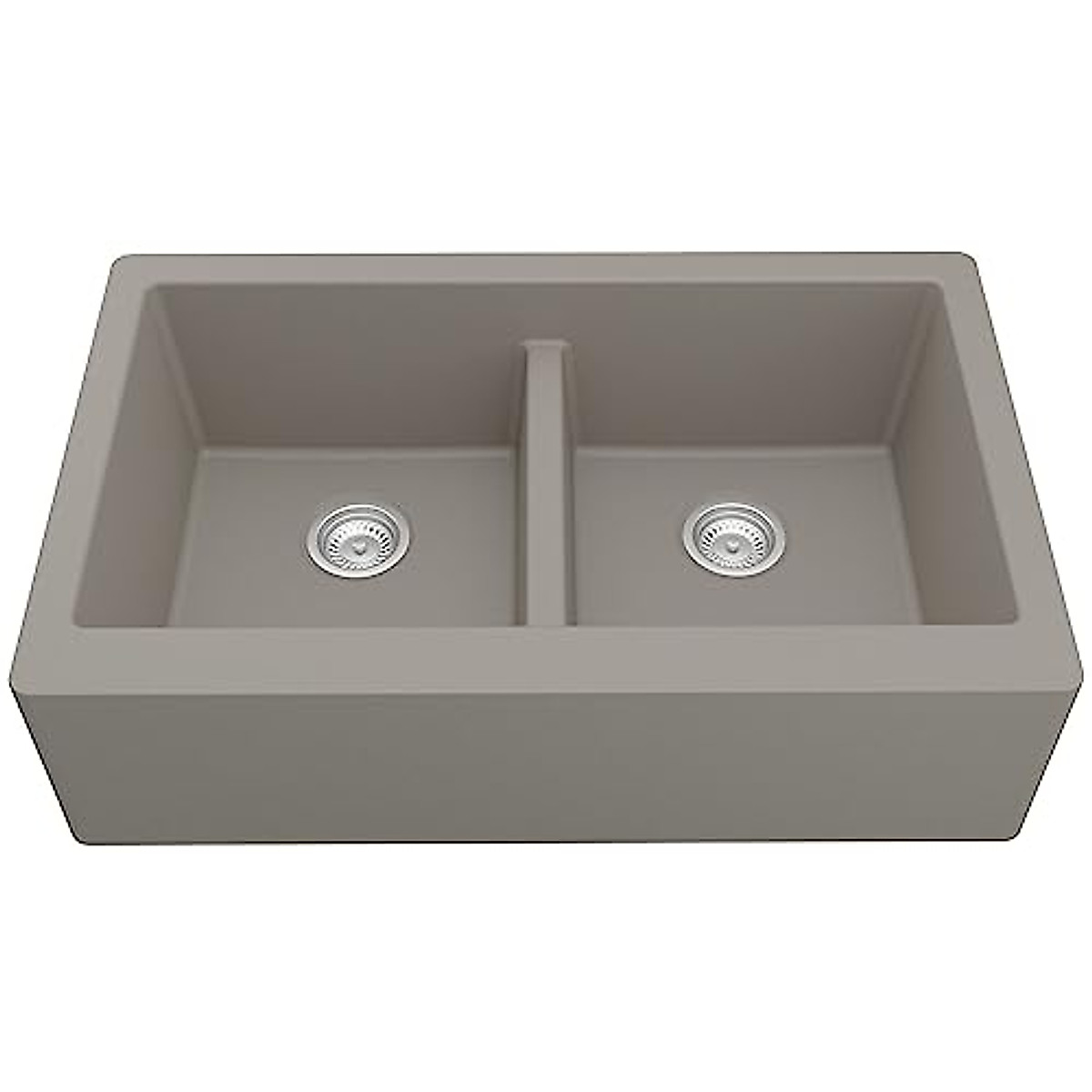Karran QA-750-BL Quartz Farmhouse Kitchen Sink, Black