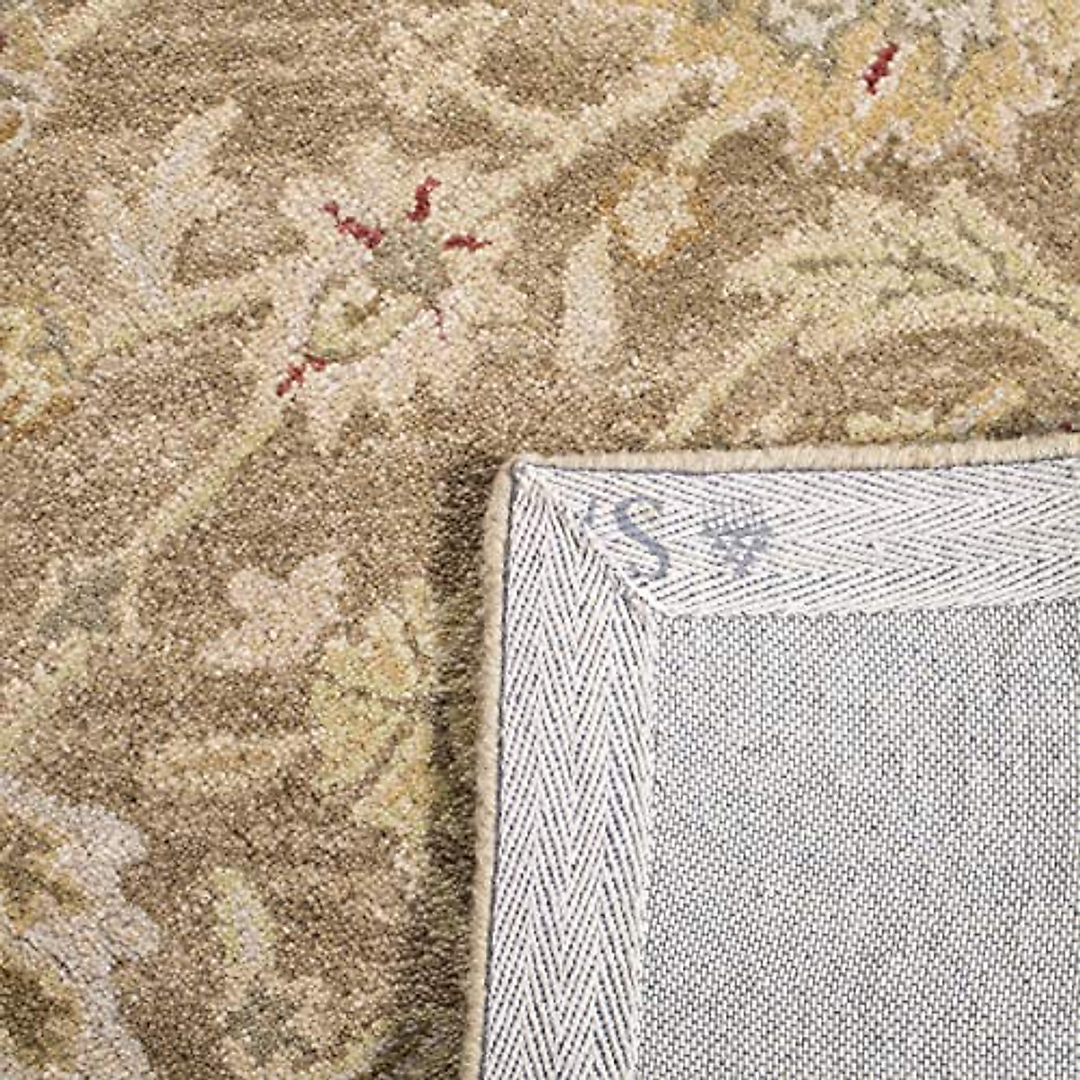 SAFAVIEH Anatolia Collection Accent Rug - 2' x 3', Tan & Ivory, Handmade Traditional Oriental Wool, Ideal for High Traffic Areas in Entryway, Living Room, Bedroom (AN522B)