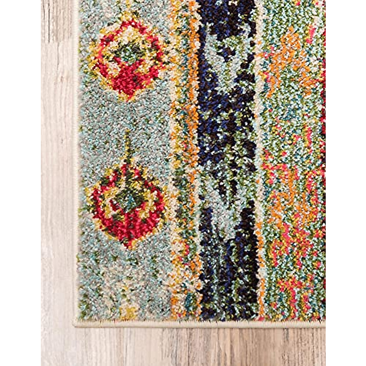 Unique Loom Sedona Collection Distressed, Southwester, Over-Dyed, Vintage Area Rug, 9' 0" x 12' 0", Blue/Beige