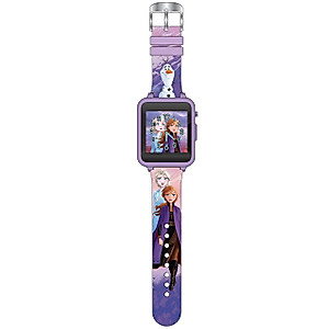 Accutime Kids Disney Frozen Anna Elsa Purple Educational Touchscreen Smart Watch Toy for Girls, Boys, Toddlers - Selfie Cam, Learning Games, Alarm, Calculator, Pedometer & More (Model: FZN4672AZ)