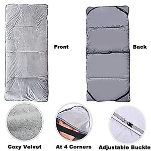 Camping Sleeping Pad, Camping Cot Pad for Adults, Comfortable Velvet Sleeping Cot Pad Mattress, 75"x29" Lightweight Foldable Sleeping mats for Hiking Backpacking Traveling,Gray Th