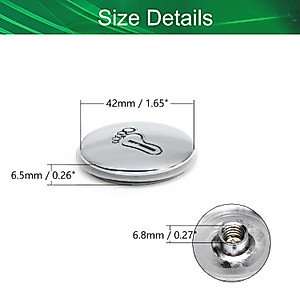 Yinpecly Metal Basin Sink Drain Stopper Zinc Alloy with Rubber 1.65 Diameter Silver Pop Up Push Button Drain Plug Anti-Clogging for Bathtub and Bathroom Kitchen Sink 1pcs