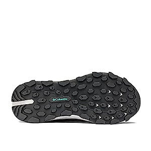 Columbia Women's Hatana Max Outdry Hiking Shoe, Dark Grey/Electric Turquoise, 9 Wide