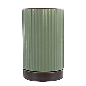 Angoily Silverware Holder Utensil Kitchen Utensil Holder Ceramic Utensil Caddy Chopsticks Cutlery Silverware Storage Organizer for Farmhouse Kitchen Countertop Ceramic Utensil Holder