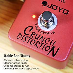 JOYO Distortion Pedal Crunch Distortion of British Classic Rock Distortion Effect for Electric Guitar - True Bypass (JF-03)