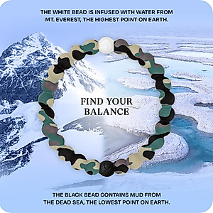 Lokai Silicone Beaded Bracelet for Veterans Awareness - Medium, 6.5 Inch Circumference - Jewelry Fashion Bracelet Slides-On for Comfortable Fit - Veterans Awareness Bracelet for Men, Women & Kids