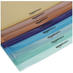 Amazon Basics Two Pocket Plastic Dividers, 8 Tab Set, Multicolor, Pack of 3 Sets