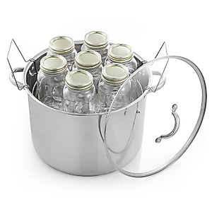 McSunley Stainless Steel Prep N Cook Water Bath Canner, 21.5 quart, Silver (620)