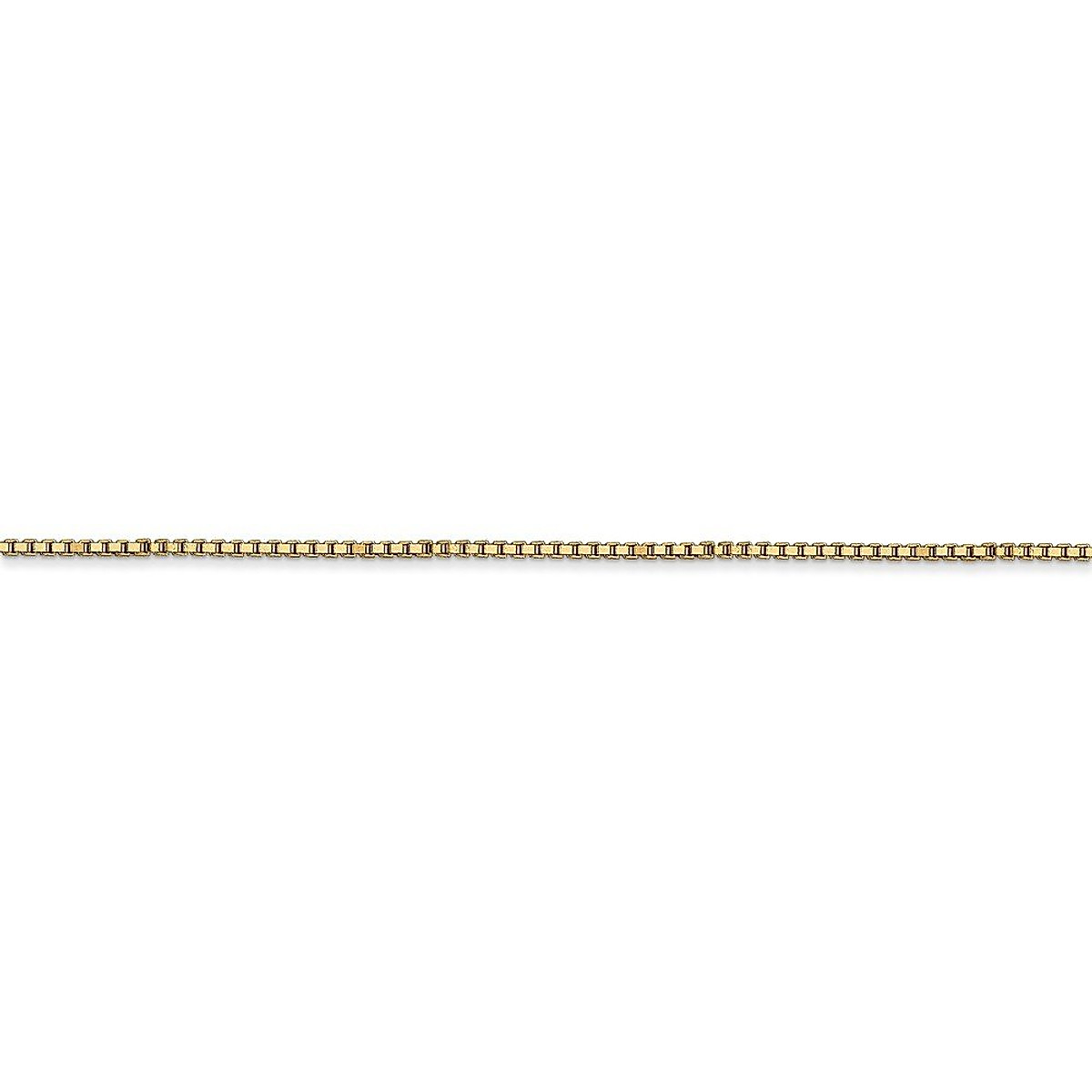 Solid 14k Yellow Gold 1mm Box Chain Necklace - with Secure Lobster Lock Clasp 14"