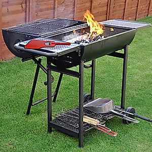 UXELY BBQ Hand Fan - Heat Resistant Plastic Barbecue Hand Fan BBQ Flame Blower, Random Color