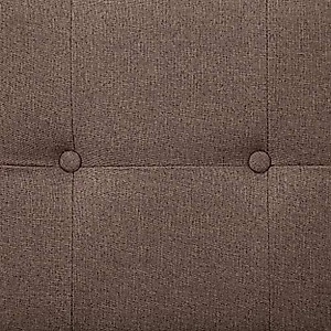 vidaXL Sofa Bed with Armrest Adjustable Reclining Modern Home Living Room Couch Daybed Chaise Lounge Furniture Brown Fabric