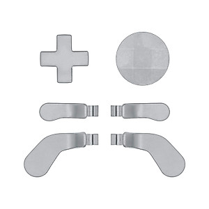 Mcbazel 13 in 1 Metal 6 Swap Thumbsticks Joysticks, 4 Trigger Paddles, 2 D-pads with Adjustment Tool and Carry Case for Xbox One Elite Series 2 Controller - Silver